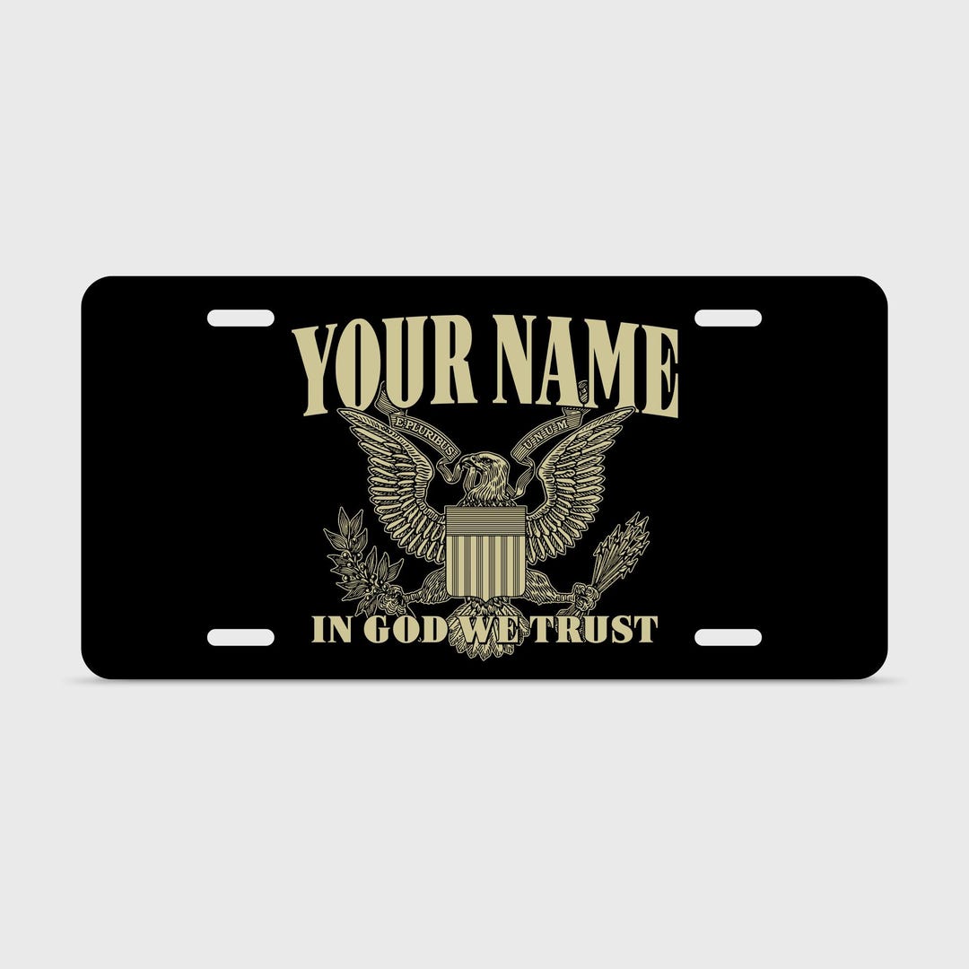 Custom in God We Trust License Plate, Personalized Home Decor, Auto ...