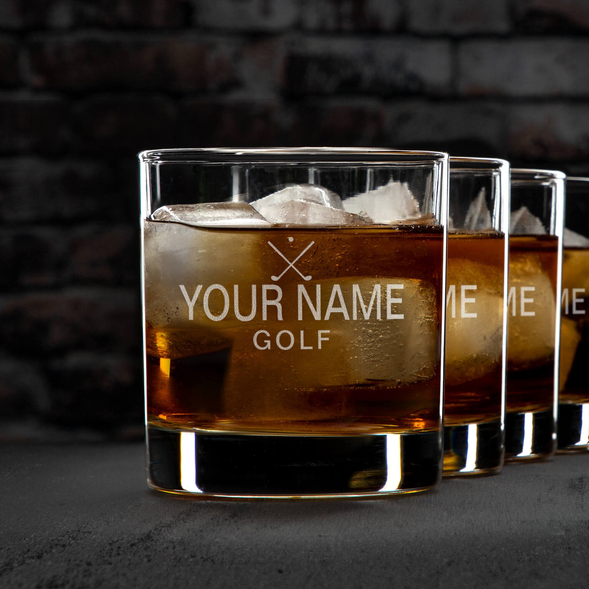 Custom Golf Rocks Glasses Personalized Engraved Single or Set - Etsy