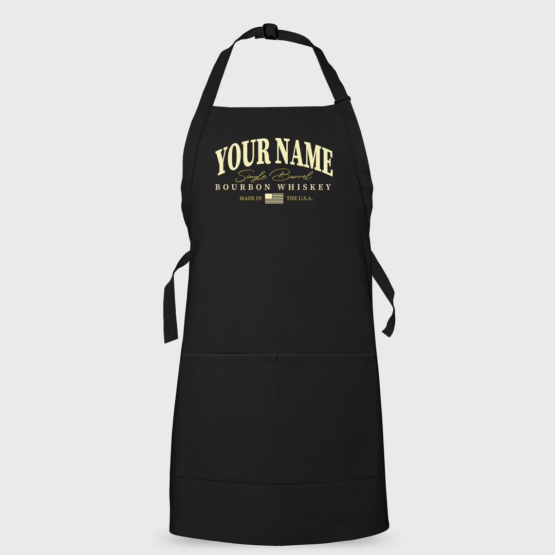 Custom Bourbon Apron, Personalized Printed, Whiskey Single Barrel Made ...