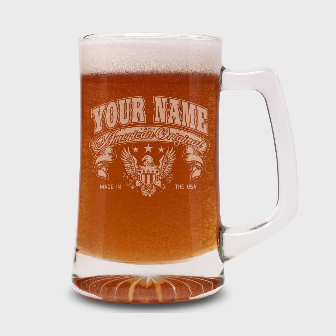 Custom American Original Beer Mug, Personalized 25 Oz Engraved, Made ...