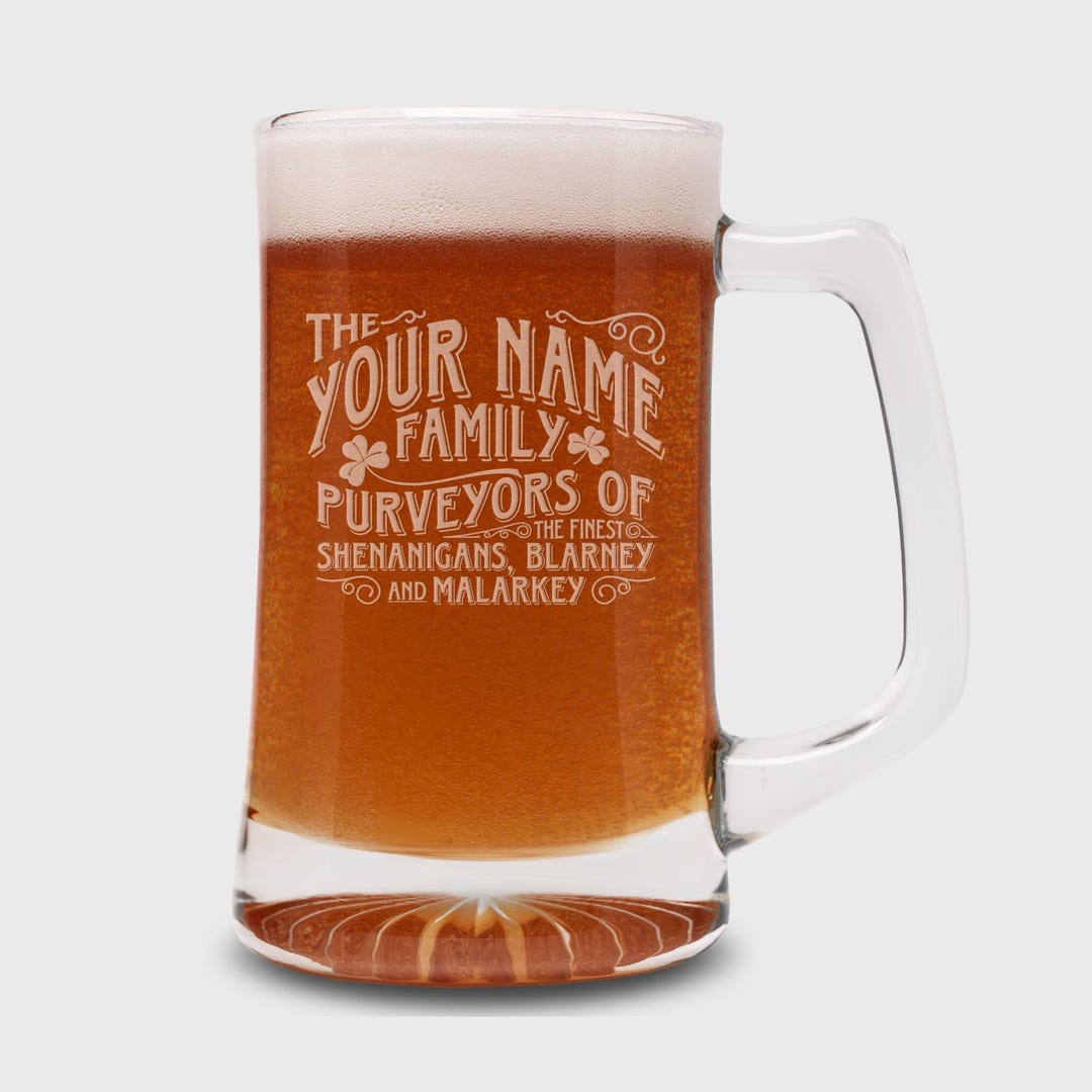 Custom Shenanigans Beer Mug, Personalized 25 Oz Engraved Single ...