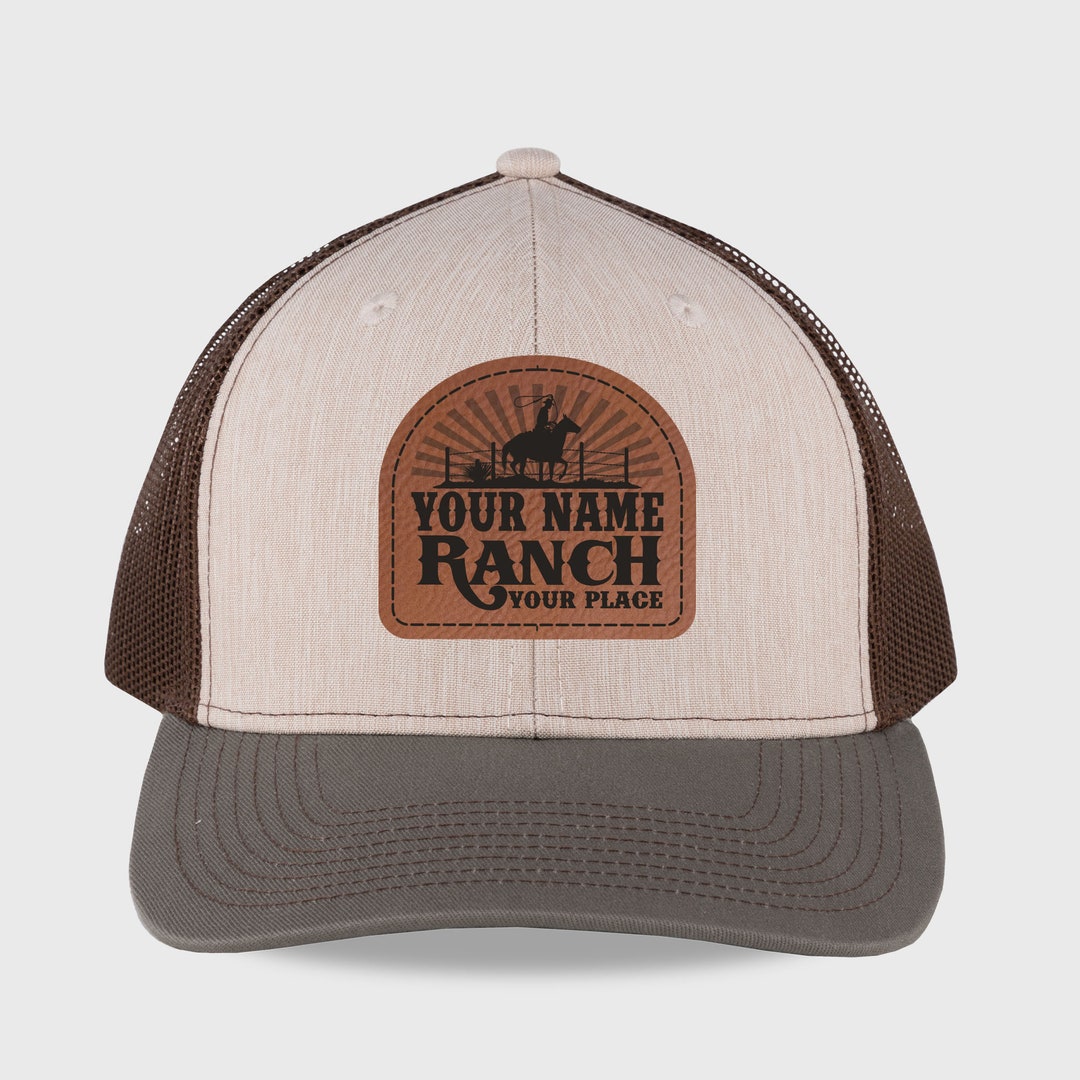 Custom Ranch Patch Hat, Personalized Structured Trucker With Patch ...