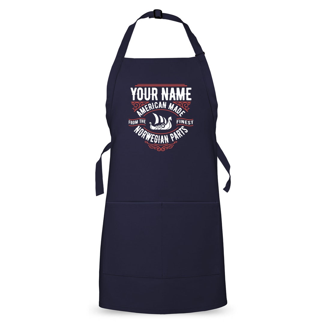 Custom Norwegian Parts Apron, Personalized Printed Apron, American Made ...