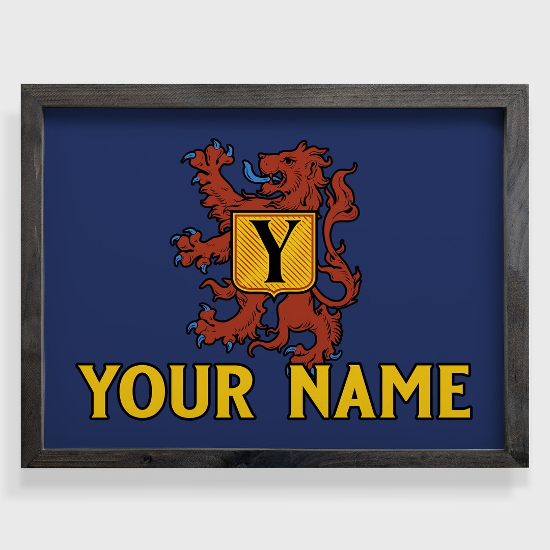 Custom Scottish Wall Art, Personalized Printed Wooden Monogram Framed ...