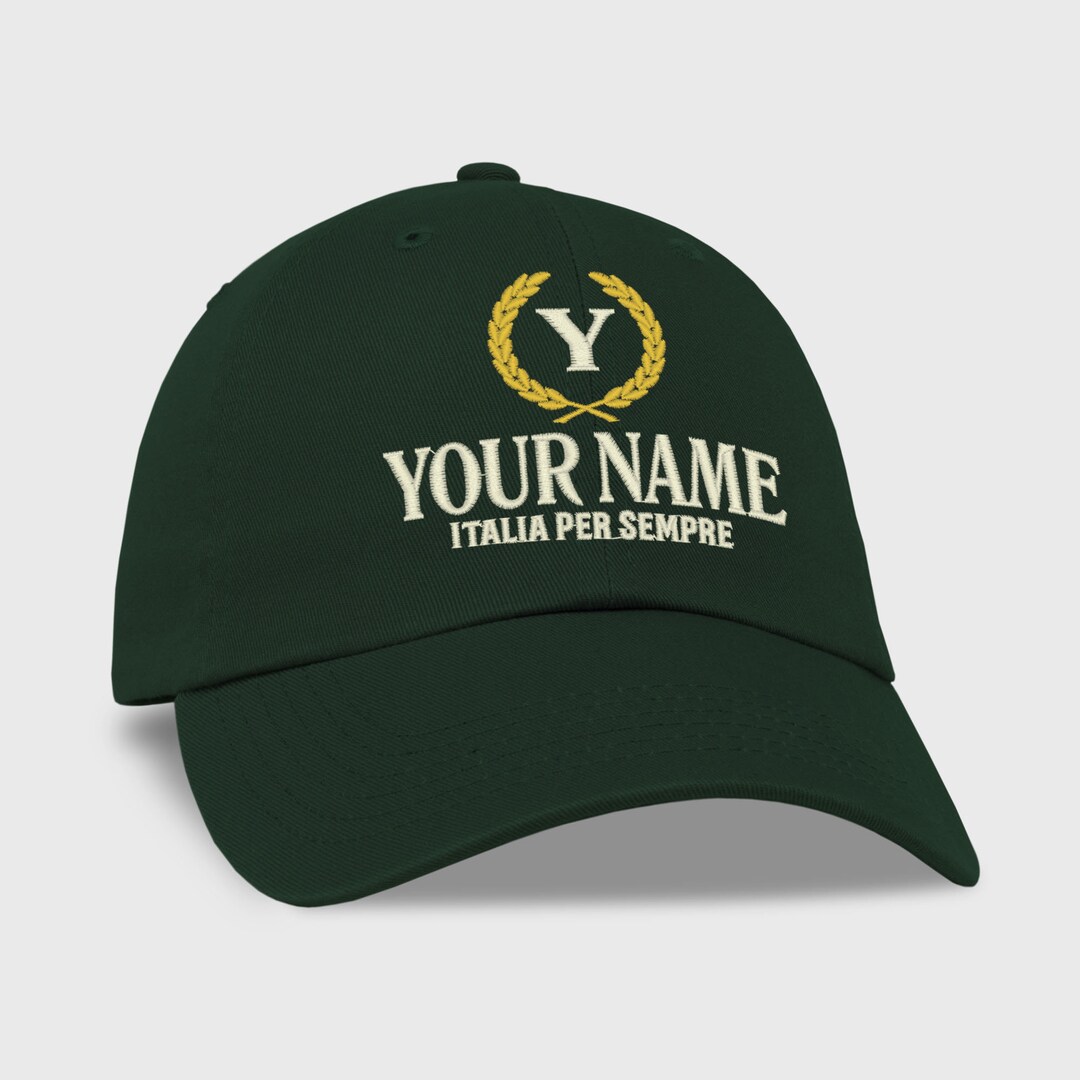 Custom Italian Hat, Personalized Embroidered Monogram Baseball Ballcap ...