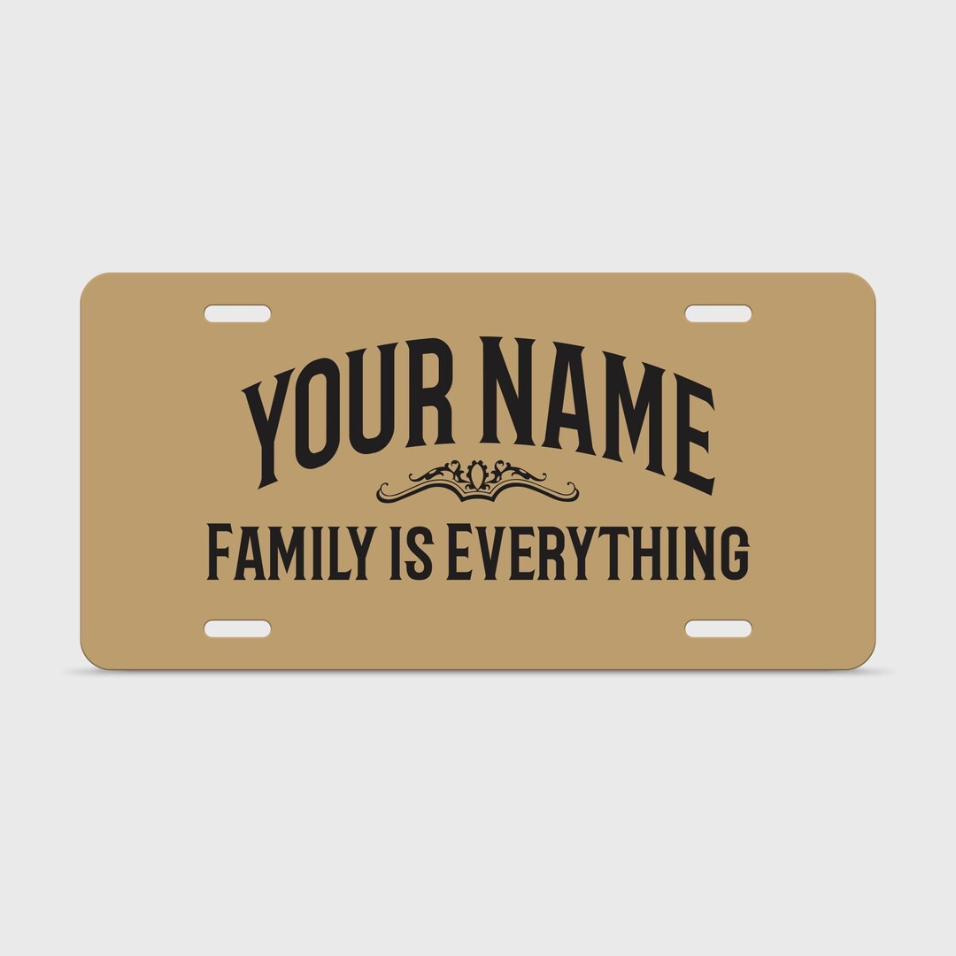 Custom Family License Plate, Personalized Printed, Everything, Gift ...