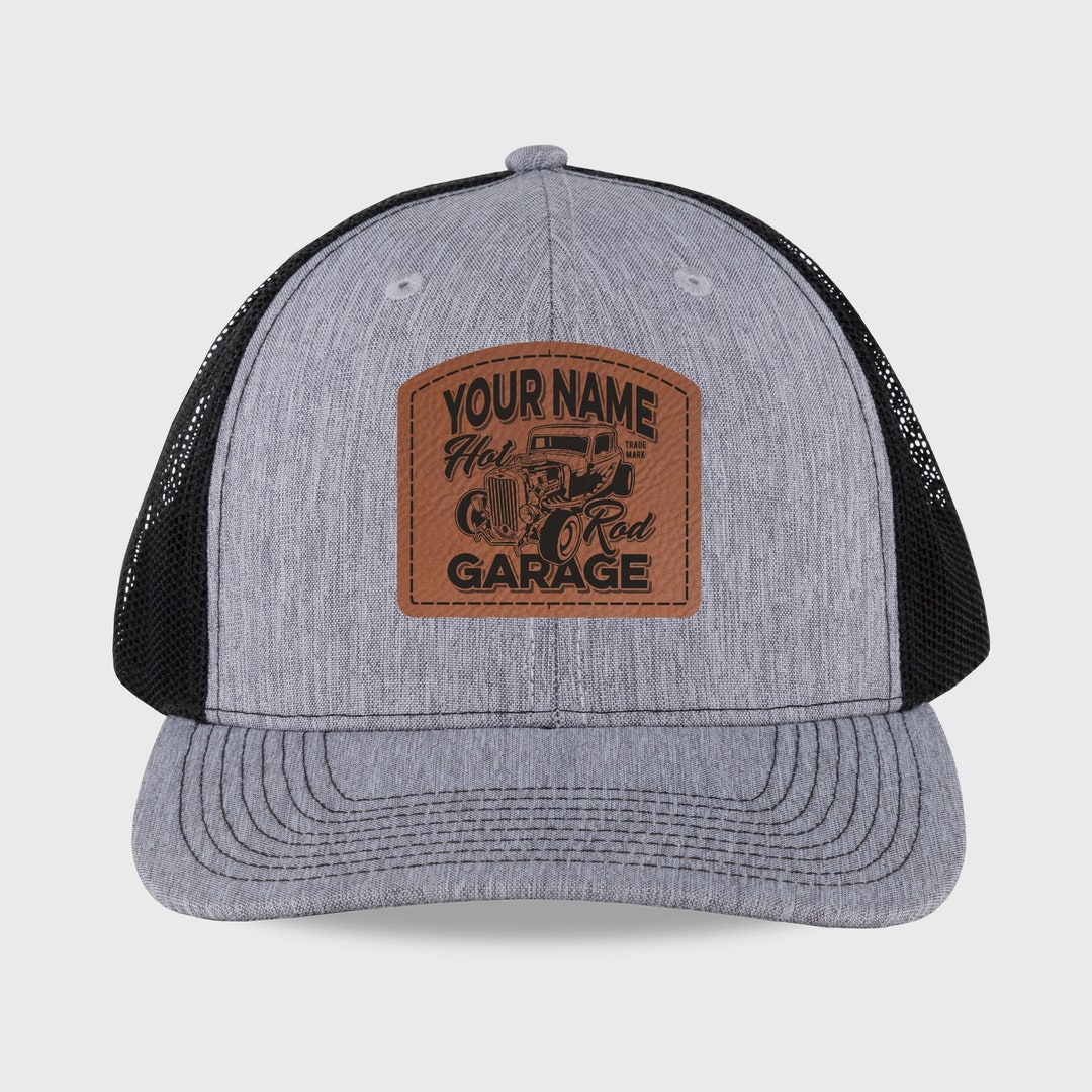 Custom Hot Rod Garage Patch Hat, Personalized Structured Trucker Hat ...