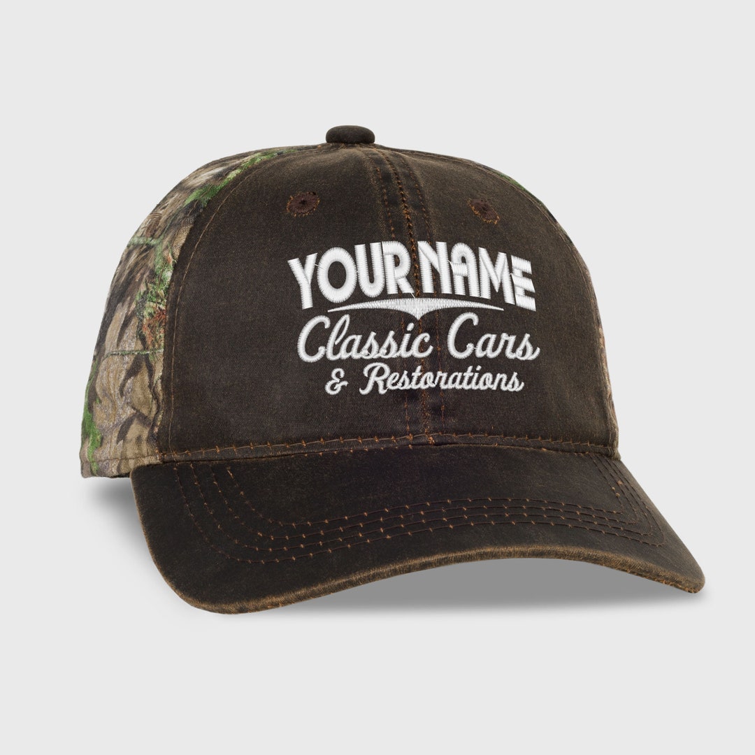 Custom Garage 2-tone Camo Hat, Personalized Embroidered Ballcap, Your ...
