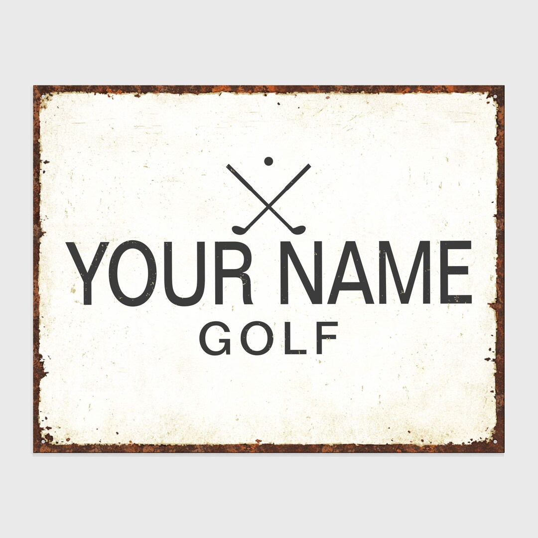 Custom Golf Tin Sign, Personalized Printed Golf Sign, Home Decor, for ...