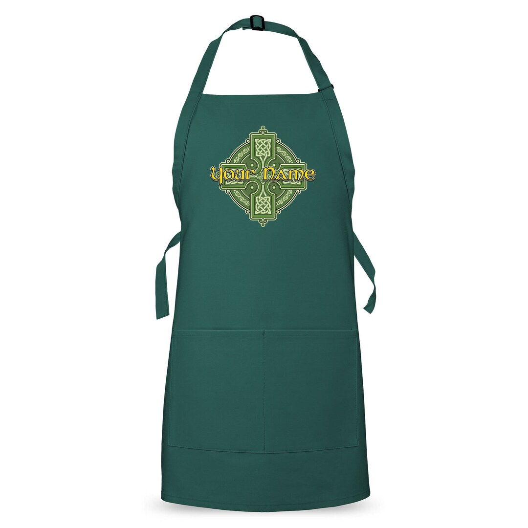 Custom Celtic Cross Apron, Personalized Printed Apron, Celtic ...