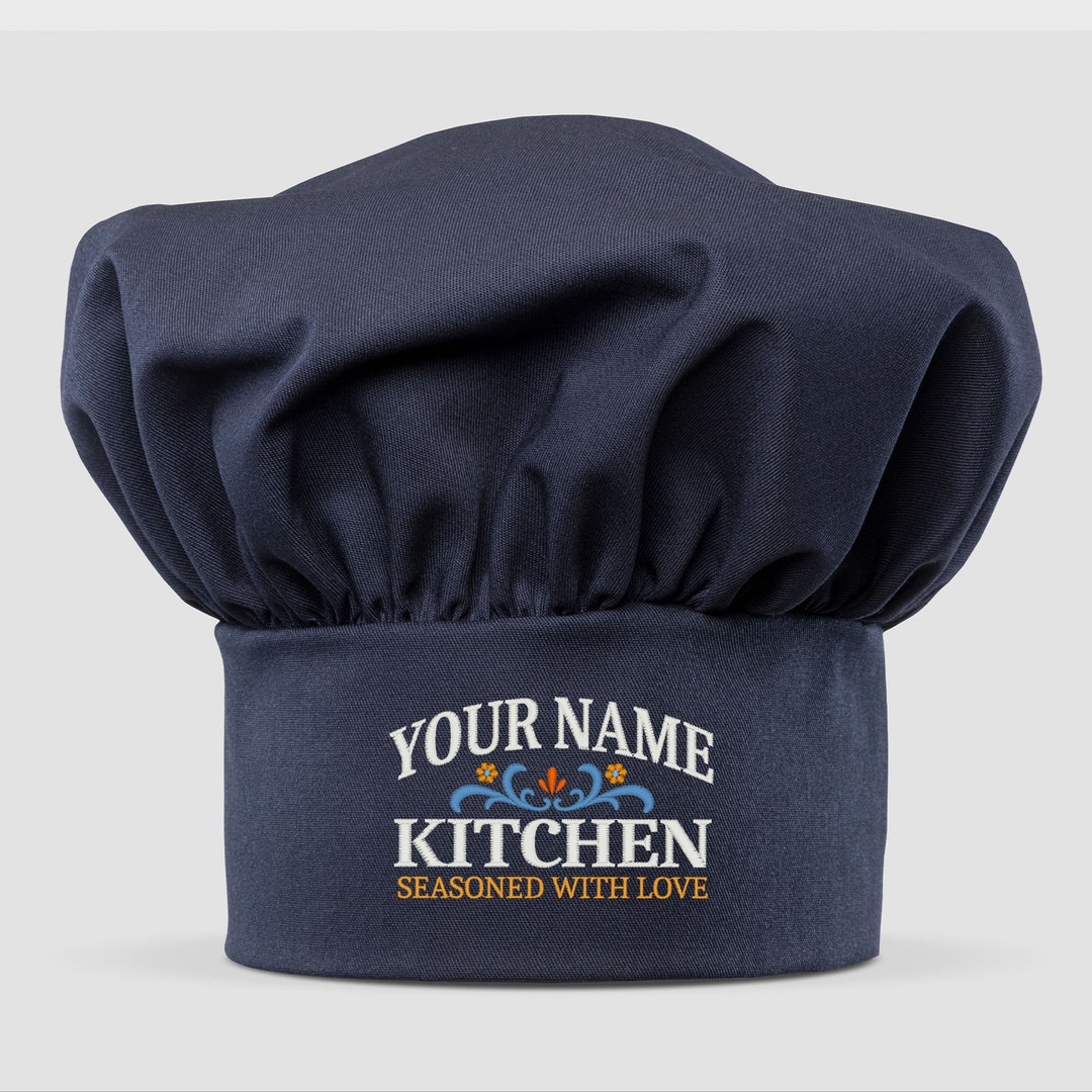 Custom Kitchen Chef Hat, Personalized Embroidered, Gift for Foodie ...