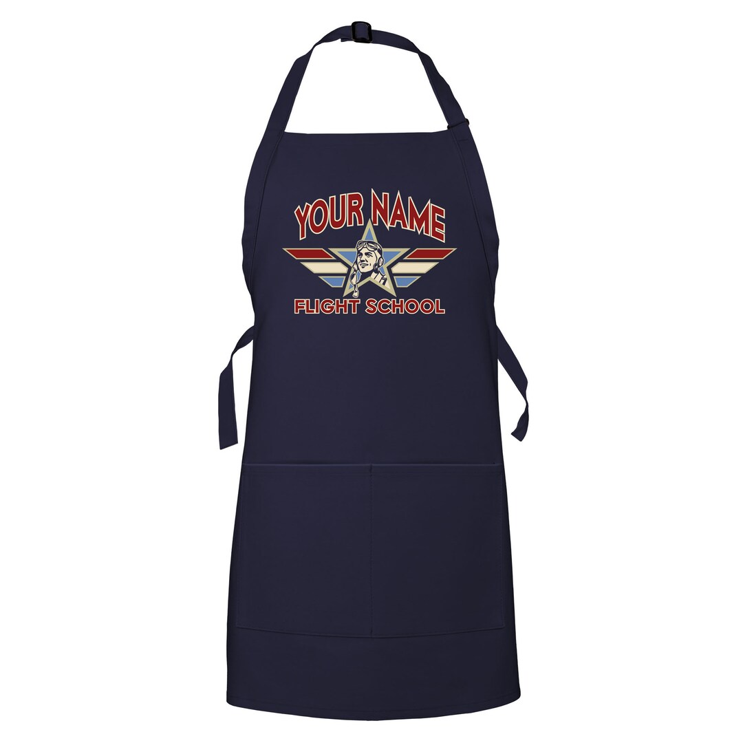 Custom Flight School Apron, Personalized Printed Apron, Food, Cooking ...