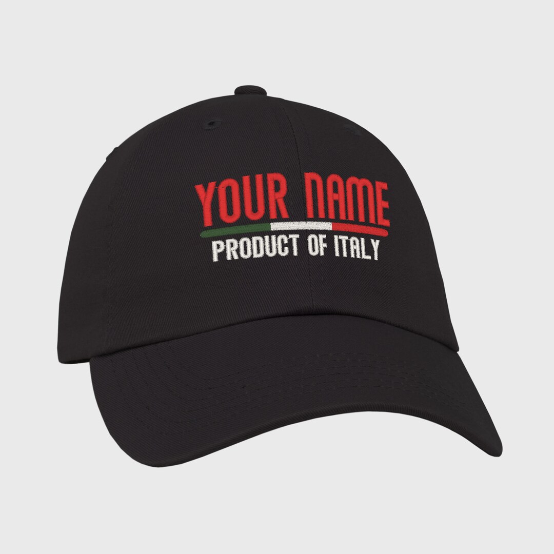 Custom Product of Italy Hat, Personalized Embroidered Baseball Cap ...