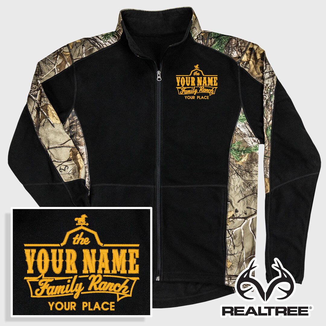 Custom Family Ranch Camo Microfleece, Embroidered Full Zip Jacket, Gift ...