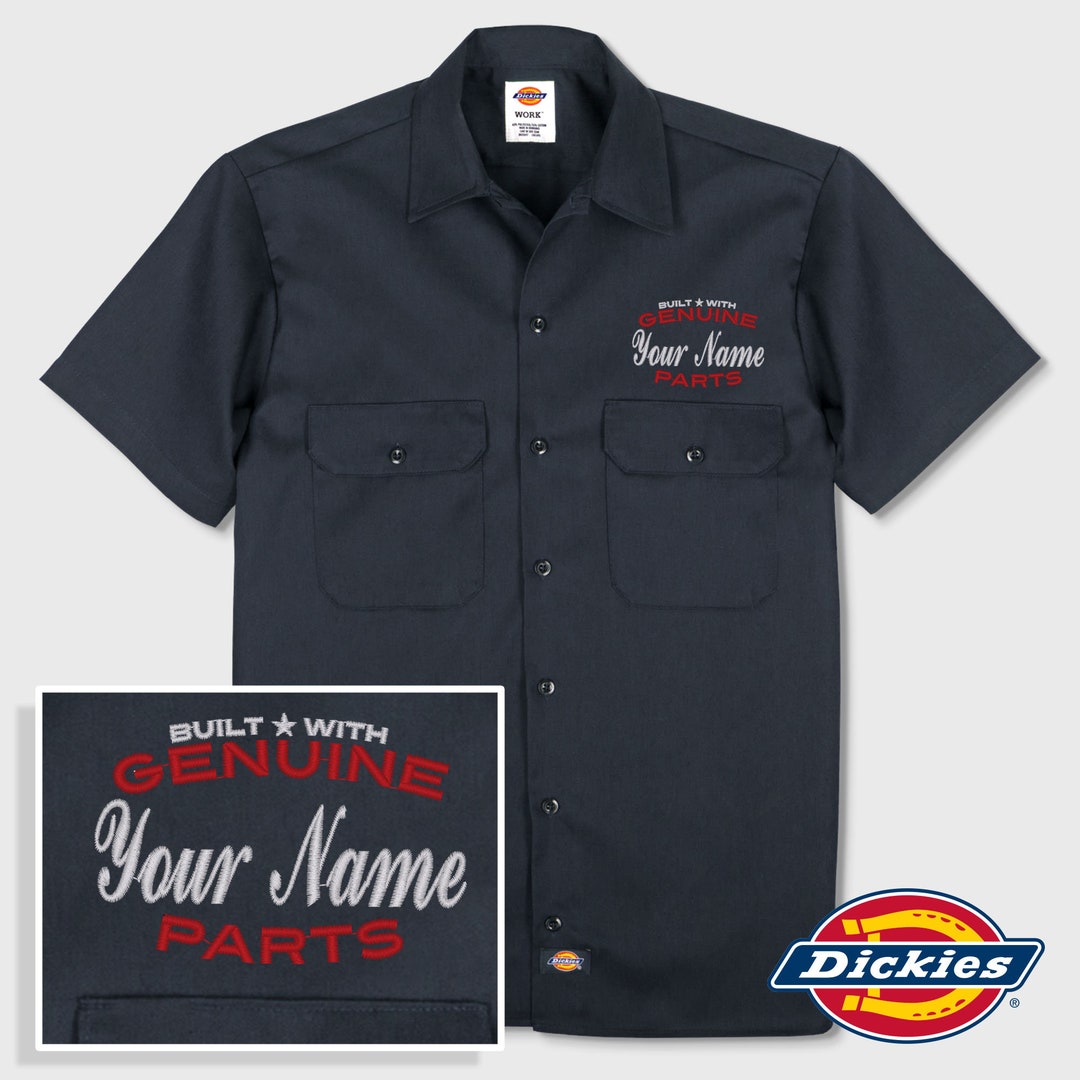 Custom Genuine Work Shirt, Personalized Embroidered Button Down, Built ...