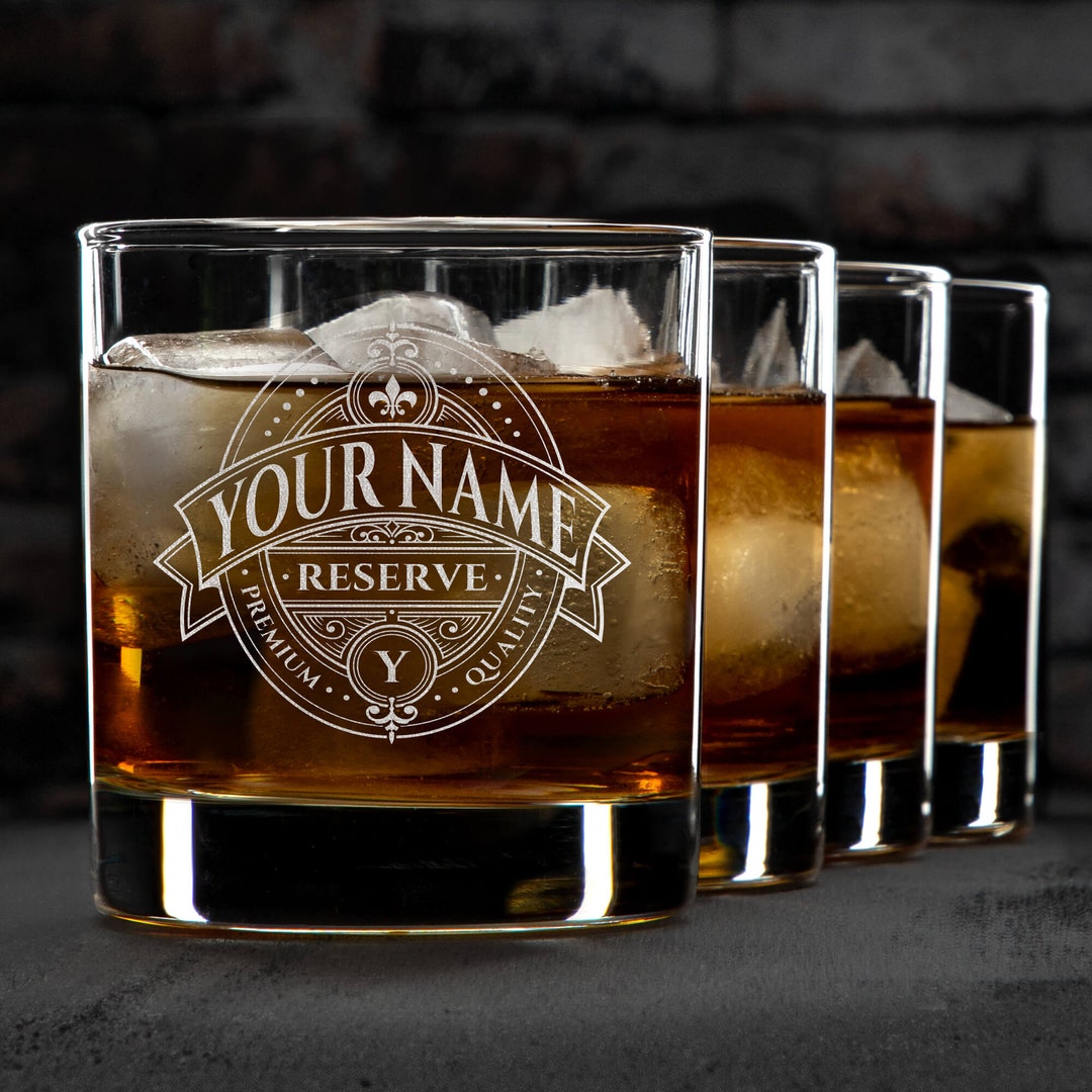 Custom Rocks Glass Set Personalized Engraved Reserve Rocks - Etsy