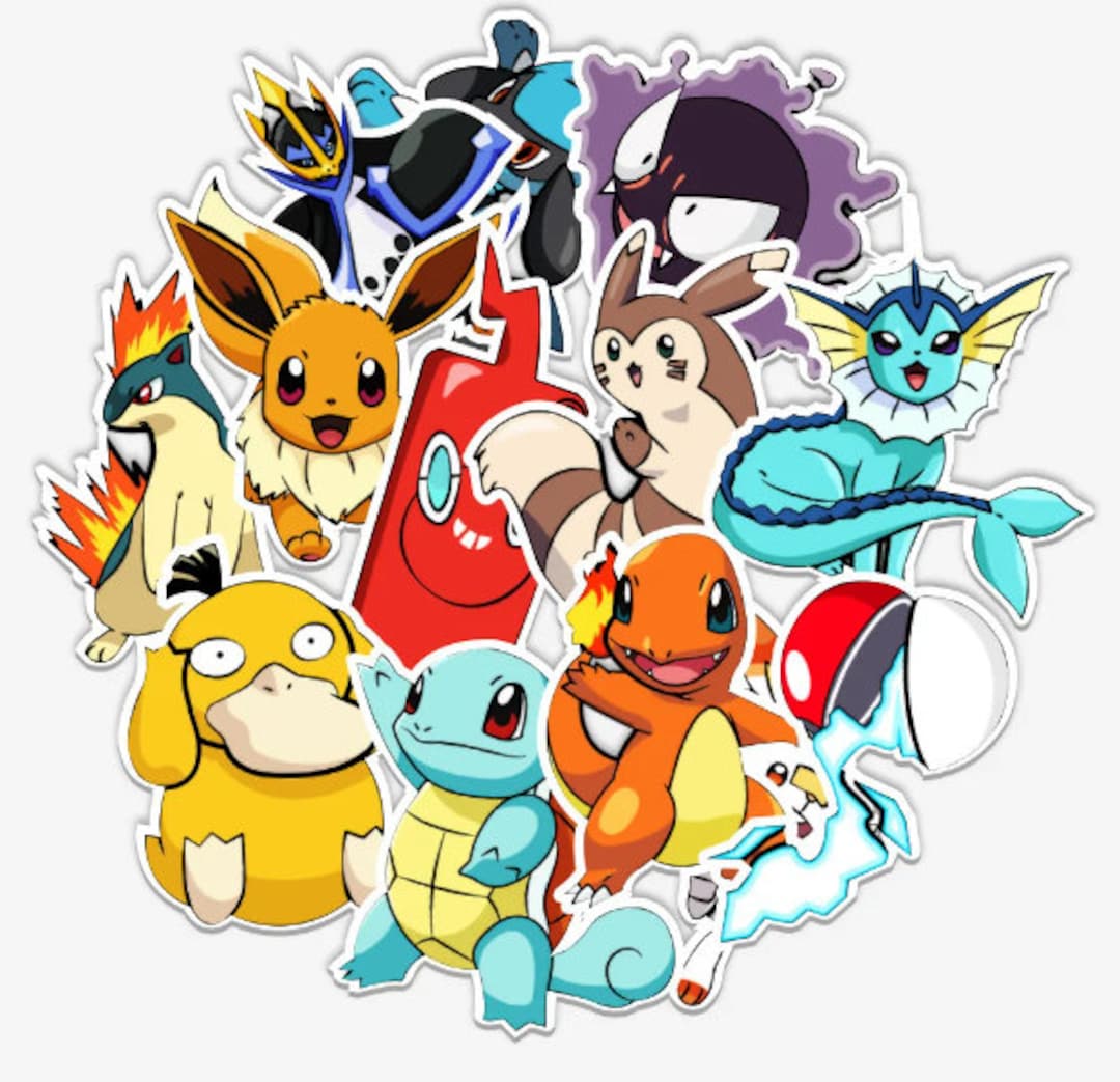 Pokémon Stickers Set - Etsy