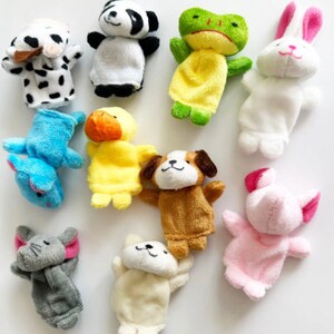 Educational Cartoon Animal Hand Finger Puppets 10 Pack - Etsy
