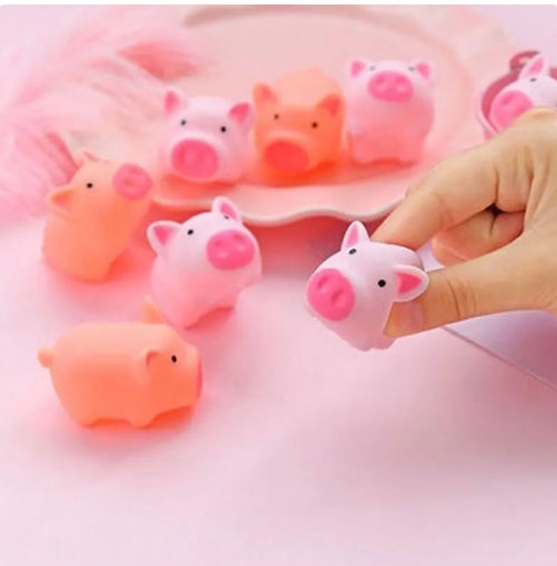 Miniature Cute Pig Anti-stress Figurines 10 Pack - Etsy