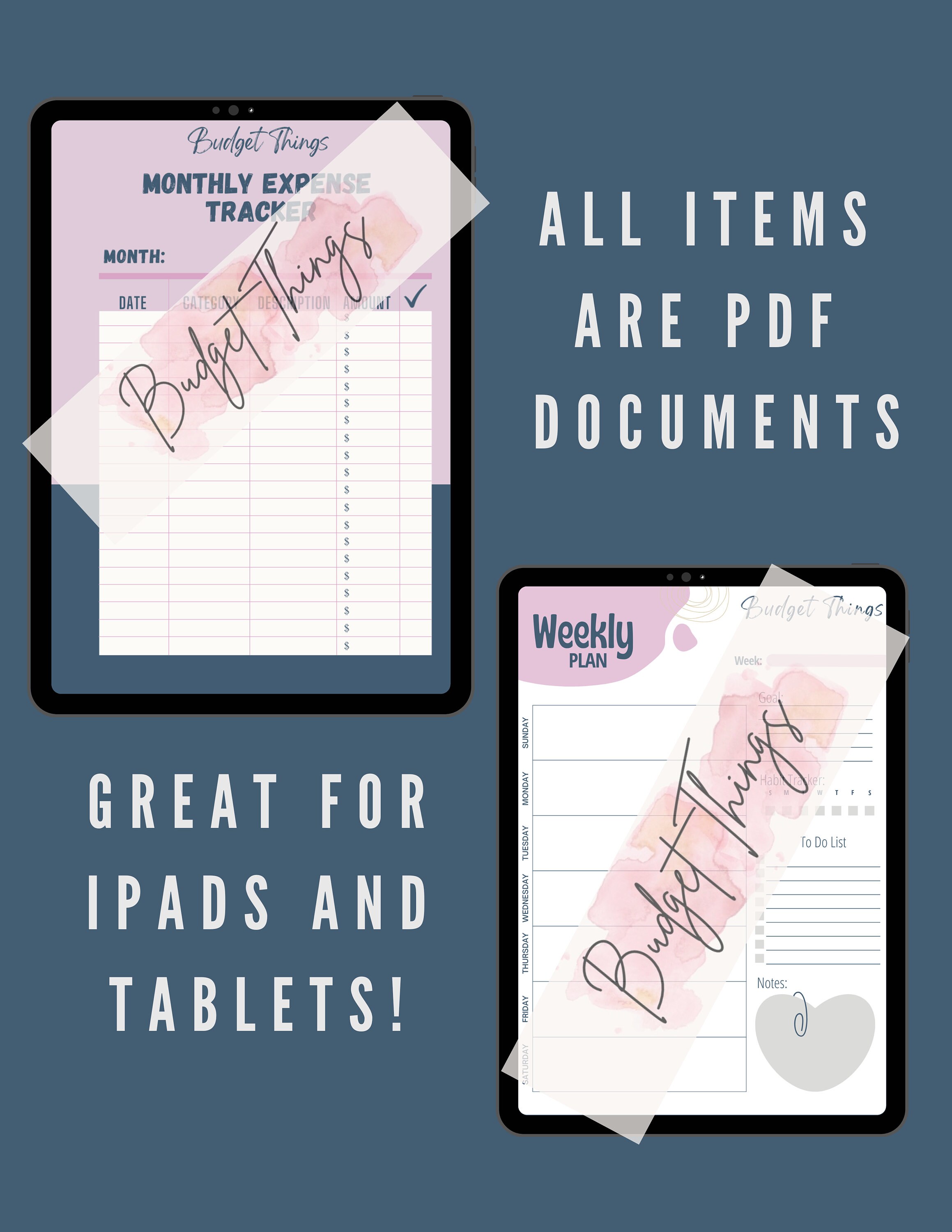Paycheck Breakdown and Expense Sheets | Budget Bundle | Digital ...