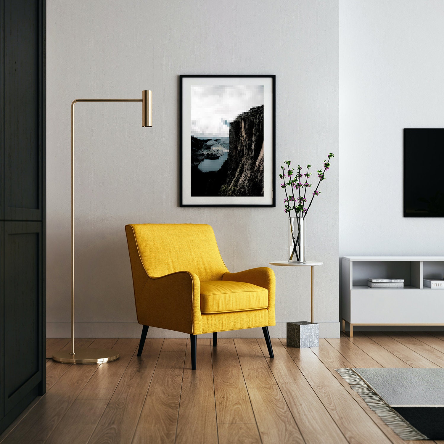 Minimalist Cliffside Texture Art Poster - Etsy