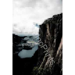 Minimalist Cliffside Texture Art Poster - Etsy