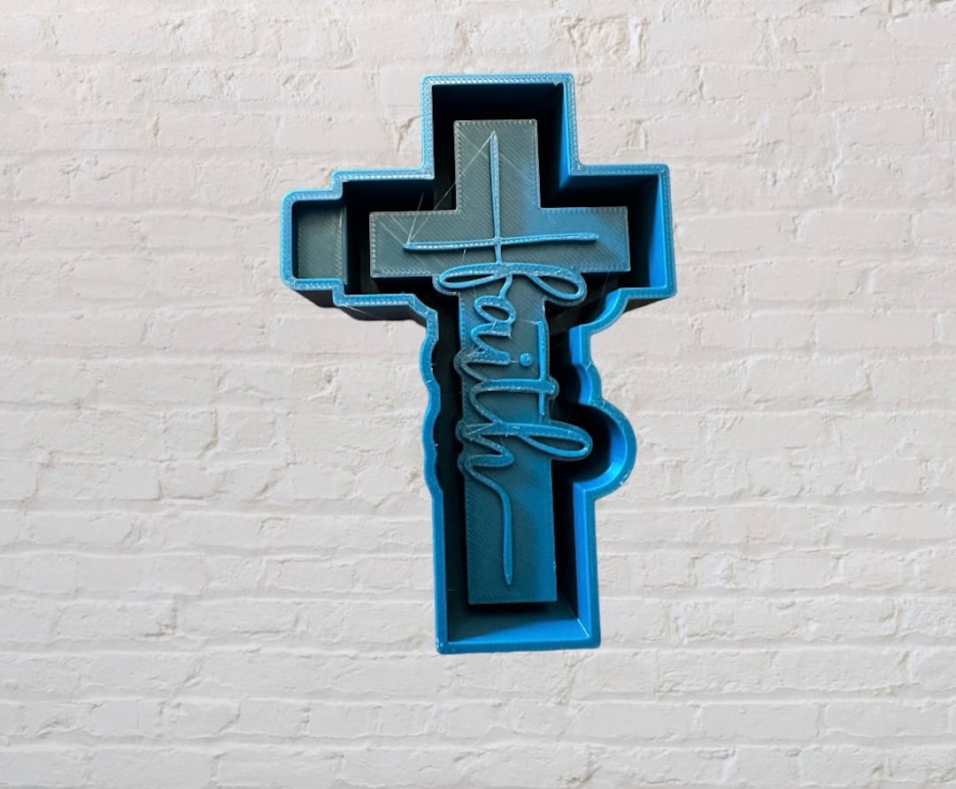 Cross With Faith Religious Silicone Mold - Freshie Mold, Silicone Molds ...