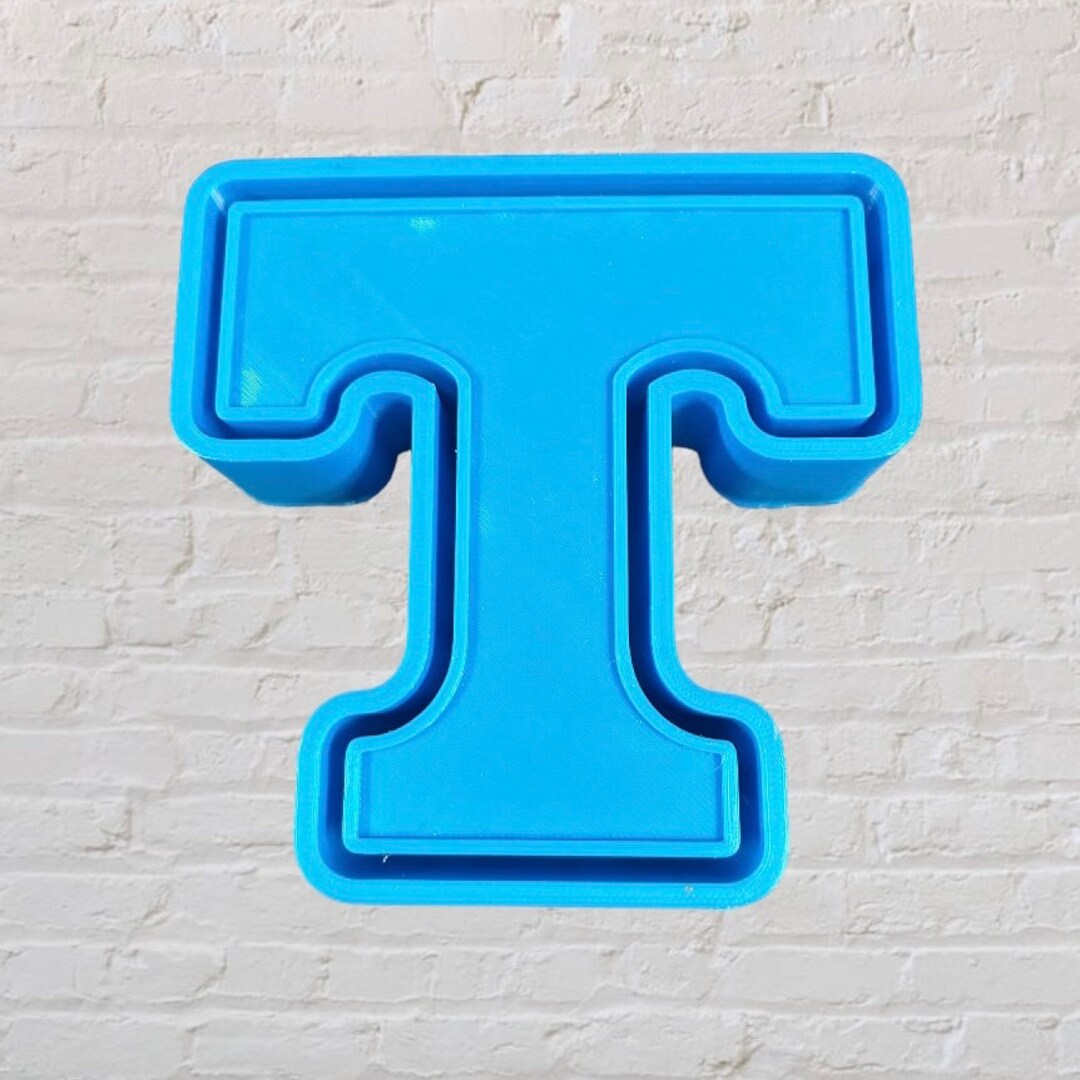 Varsity Letter T Logo Silicone Mold - Freshie Mold, Silicone Molds ...