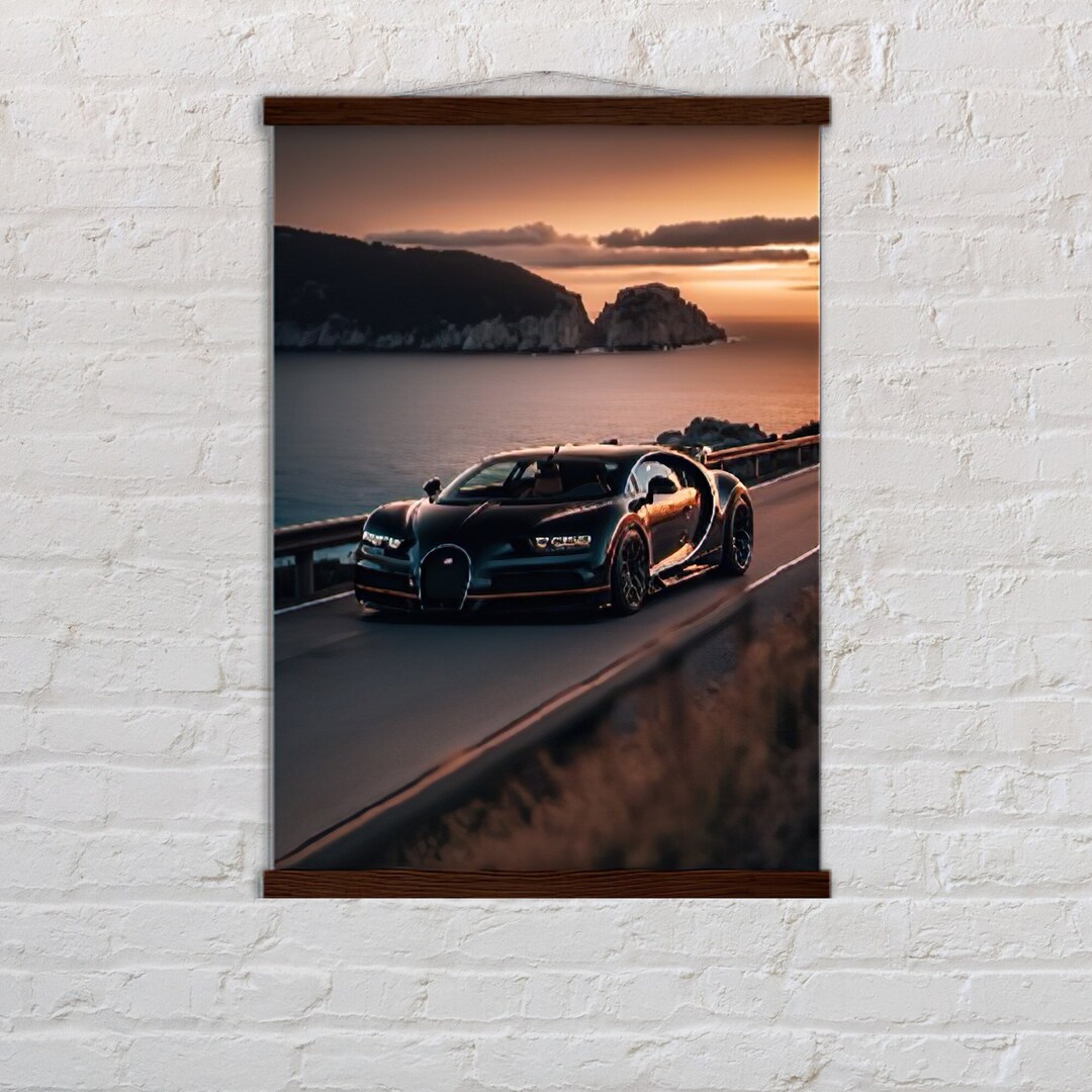 Bugatti Chiron Coastal Hanging Poster Ai Digital Print Art - Etsy
