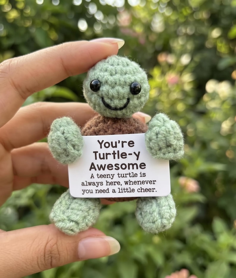 Crochet Emotional Support Amigurumi Animal | Kawaii Motivational Desk ...