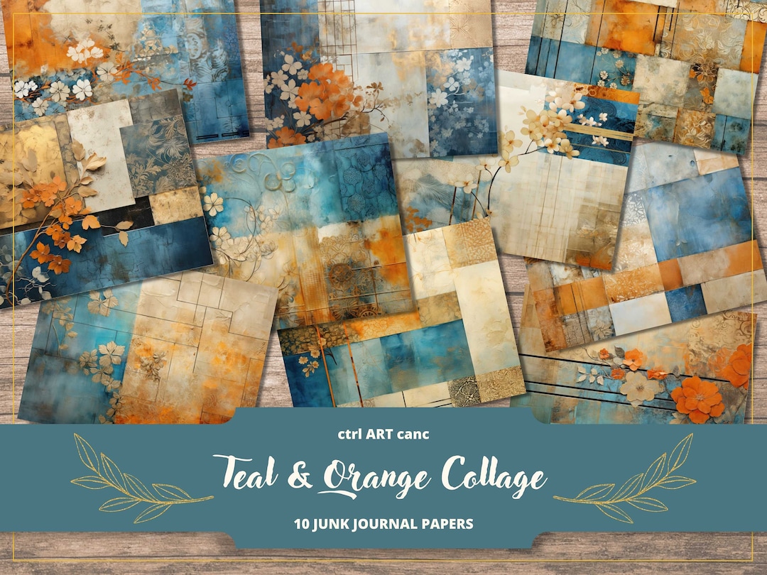 Collage Junk Journal Kit Digital Paper Scrapbook Kit Printable Journal ...