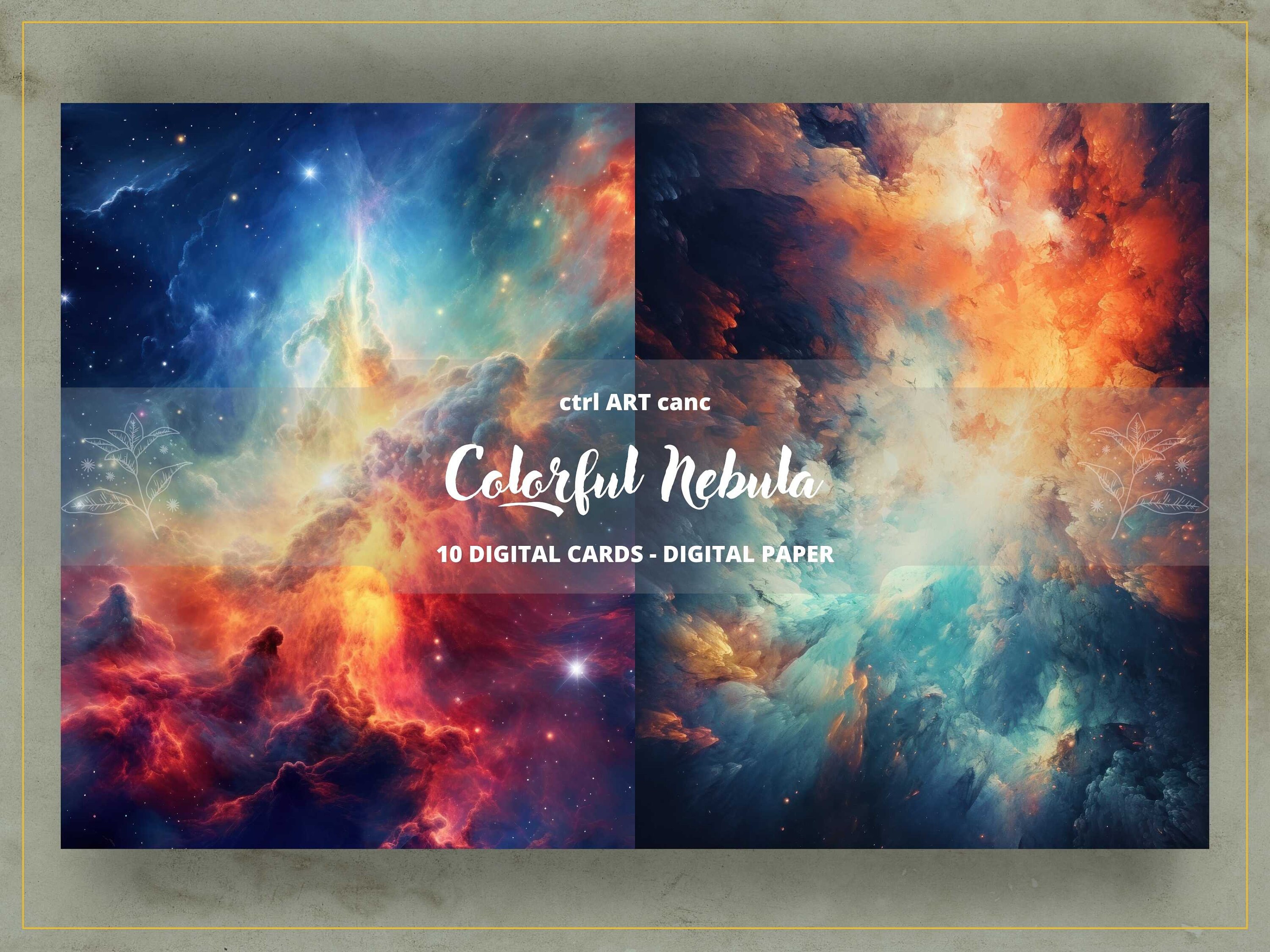 Nebula Digital Paper Printable Space Nebula Galaxy - Etsy