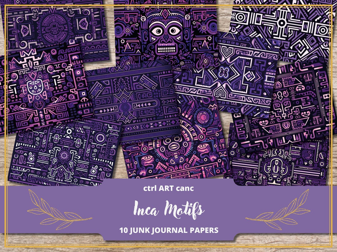 Aztec Digital Paper Maya Journal Kit Inca Printable Paper Maya ...