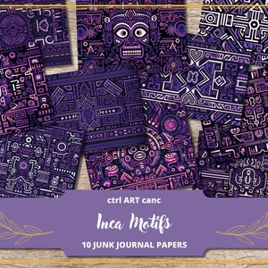 Aztec Digital Paper Maya Journal Kit Inca Printable Paper Maya ...