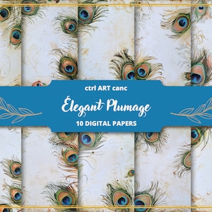 Peacock Vintage Digital Paper Kit Junk Journal Kit Scrapbook Kit ...