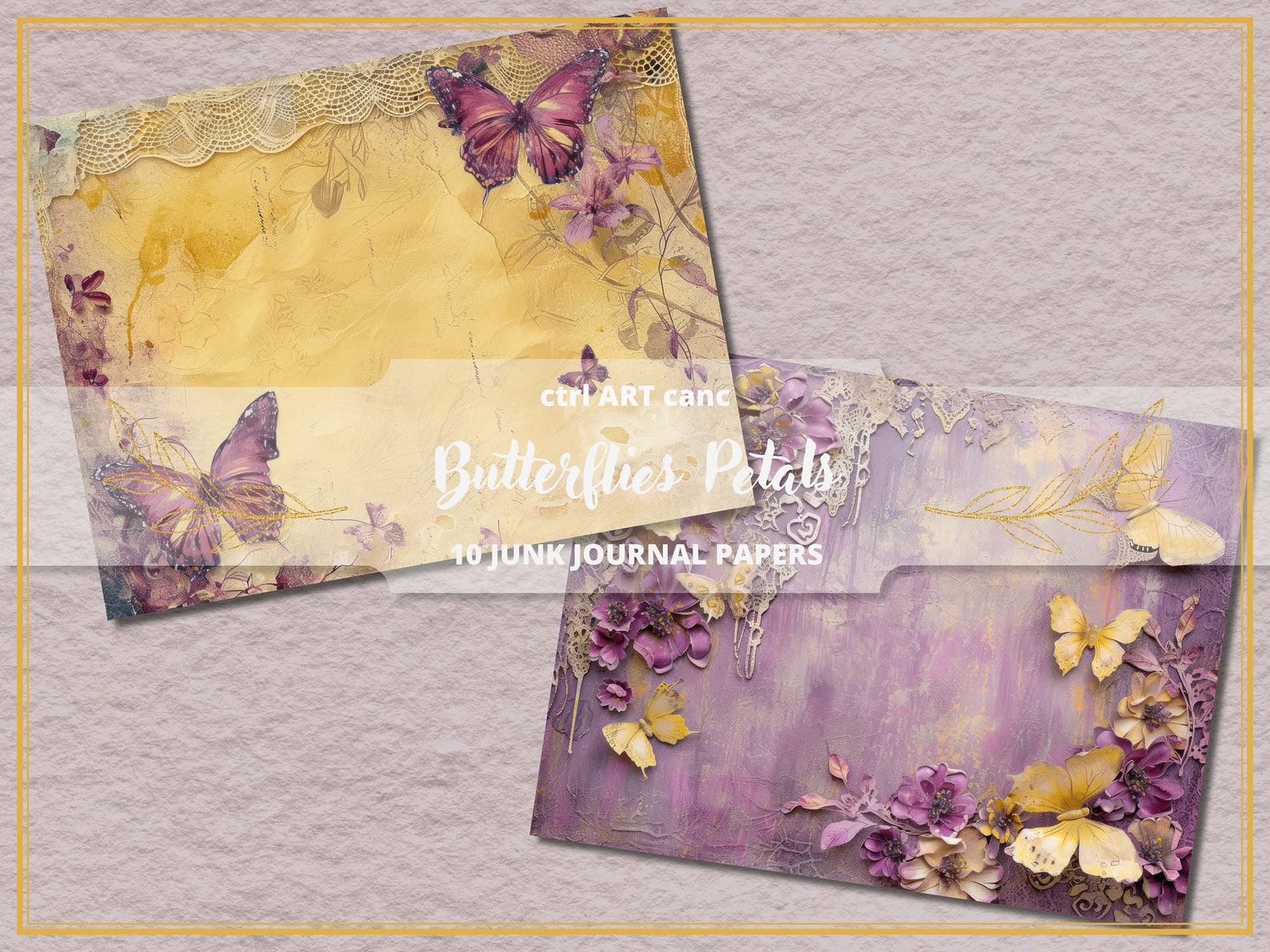 Butterfly Junk Journal Kit Butterfly Scrapbook Kit Butterflies Digital ...