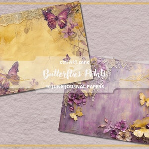 Butterfly Junk Journal Kit Butterfly Scrapbook Kit Butterflies Digital ...