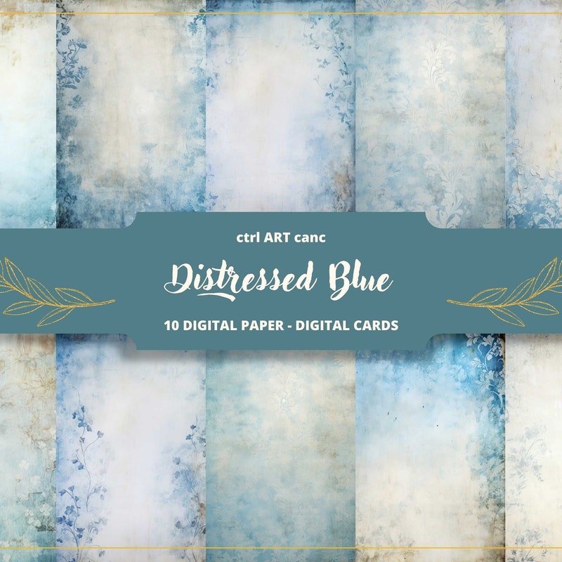 Distressed Blue - Etsy