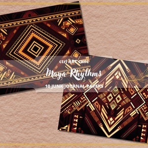 Aztec Digital Paper Maya Journal Kit Inca Printable Paper Maya ...