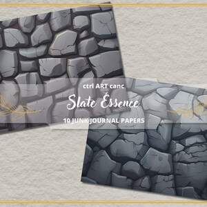 Gray Stone Digital Paper Kit Stones Printable Paper Junk Journal Kit ...