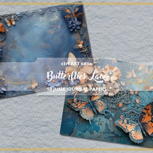 Butterfly Junk Journal Kit Butterfly Scrapbook Kit Butterflies Digital ...