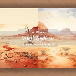 Desert Landscape Digital Paper: Sandstone Scrapbook Backgrounds ...