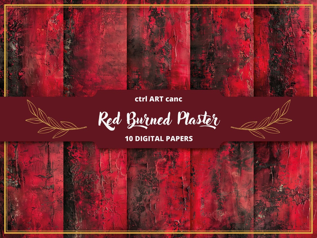 Red Modern Art Printable Digital Paper Red Vintage Grunge Printable ...