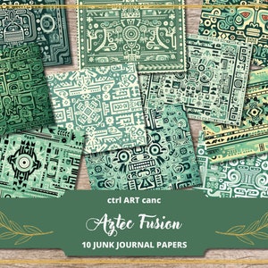 Aztec Digital Paper Maya Journal Kit Inca Printable Paper Maya ...