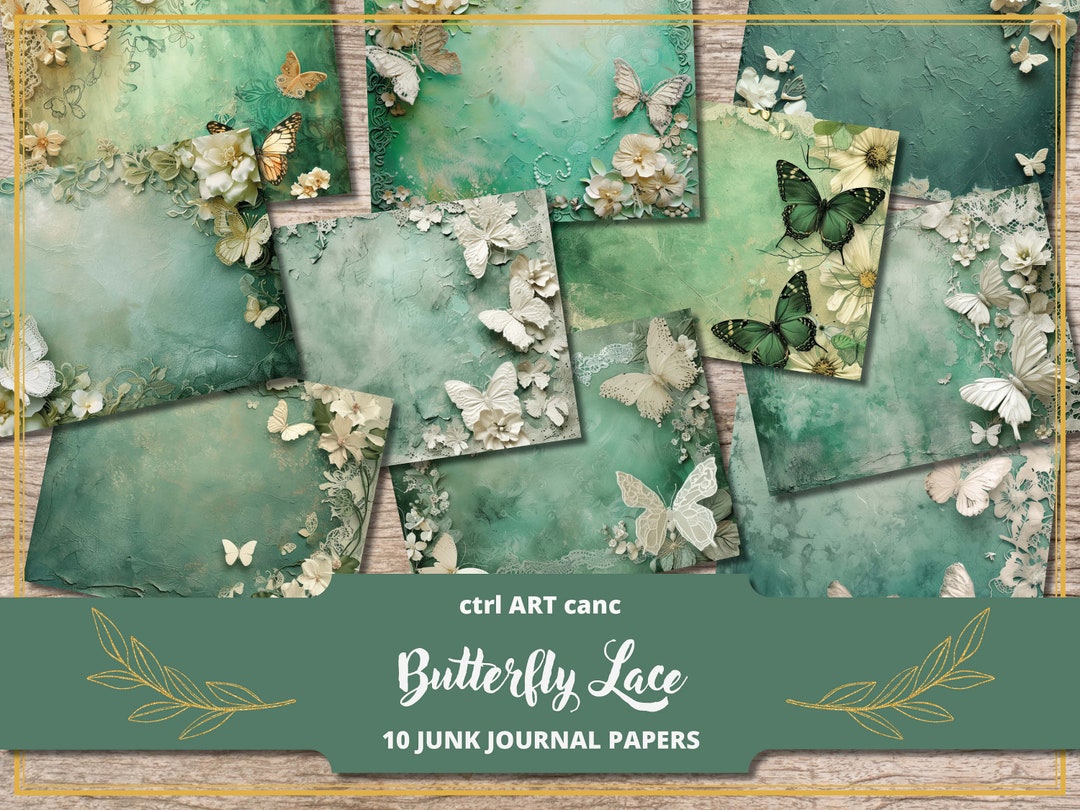 Butterfly Junk Journal Kit Butterfly Scrapbook Kit Butterflies Digital ...