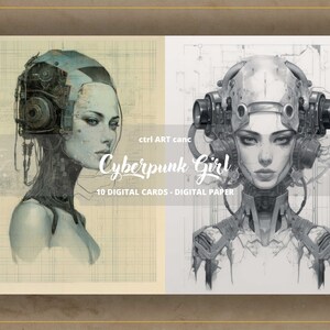 Cyberpunk Girl Digital Paper, Cyberpunk Printable, Anime Cyberpunk ...
