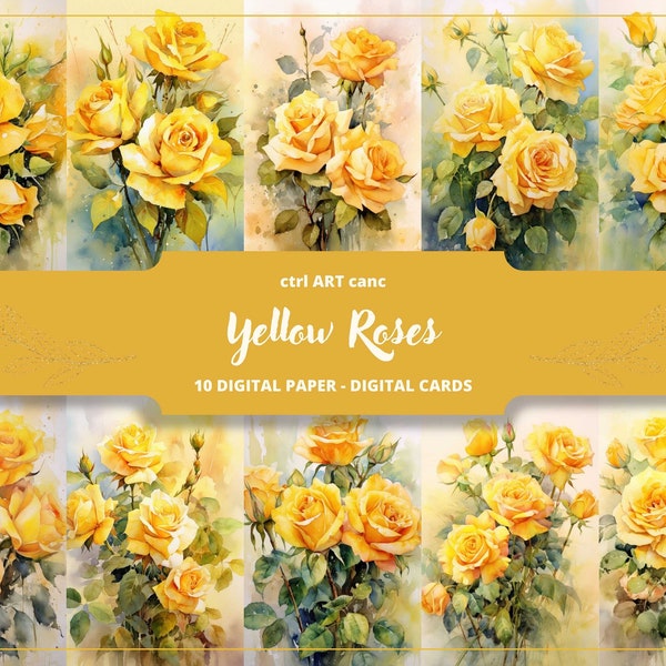 Roses Digital Paper - Etsy