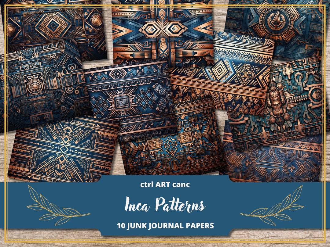 Aztec Digital Paper Maya Journal Kit Inca Printable Paper Maya ...