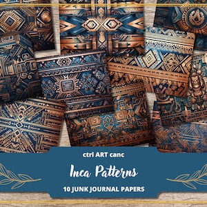 Aztec Digital Paper Maya Journal Kit Inca Printable Paper Maya ...