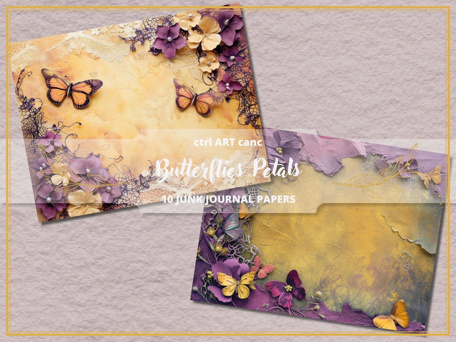 Butterfly Junk Journal Kit Butterfly Scrapbook Kit Butterflies Digital ...